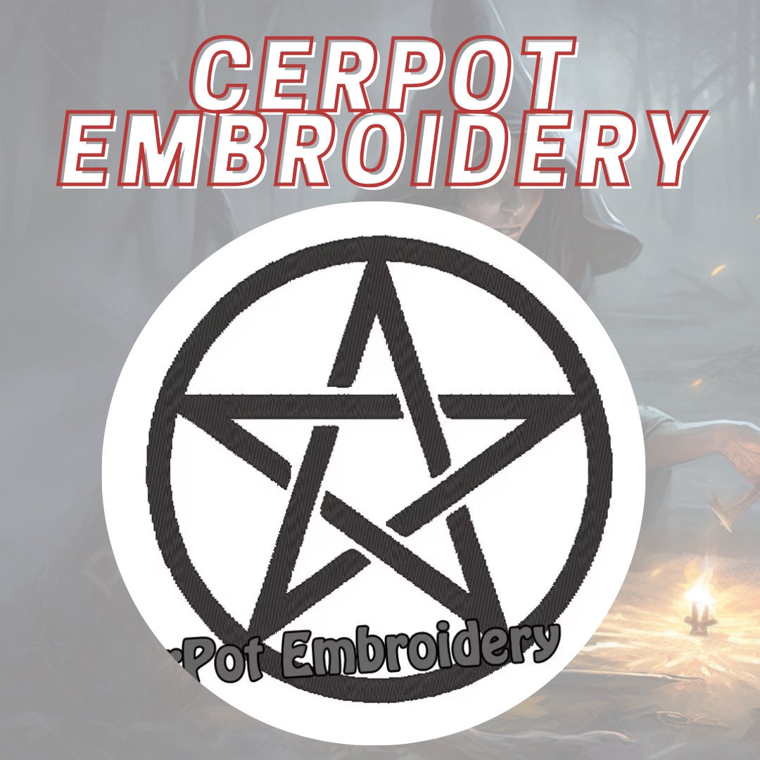 Machine Embroidery Design - Pentagram Embroidery - Gothic Pattern ...