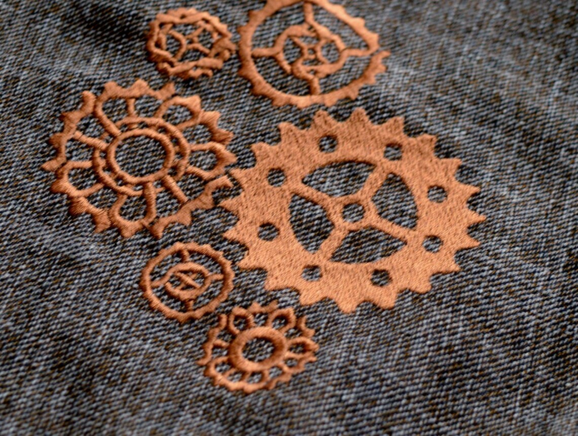 Machine Embroidery Design Steam Punk Cogs Embroidery Pattern Steampunk ...