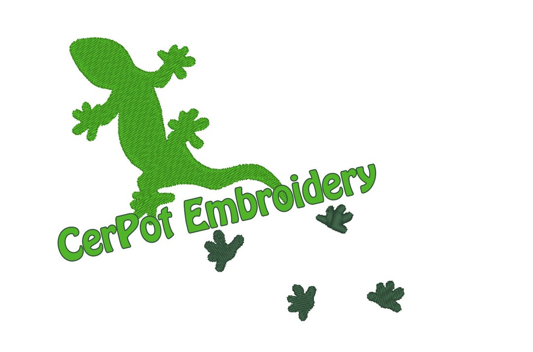 Machine Embroidery Design Gecko Silouhette Embroidery Pattern Animal ...