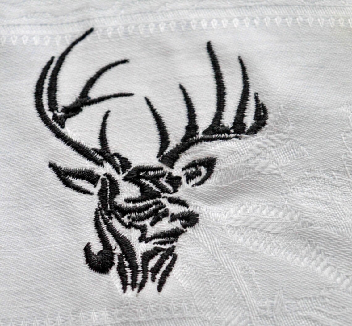 Machine Embroidery Design - Stag Deer Head Tribal Hunting Embroidery ...