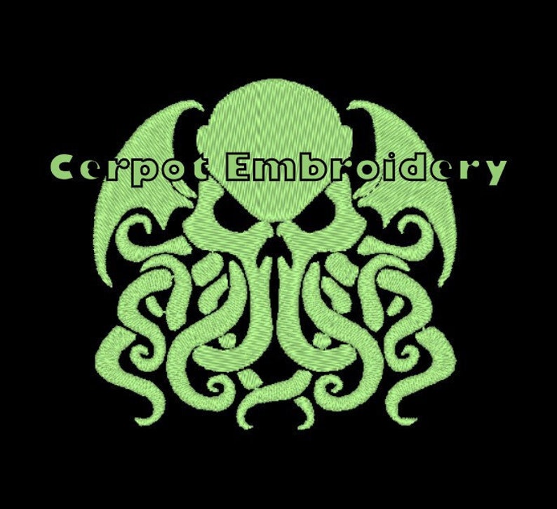 Machine Embroidery Design - Cthulhu Head Embroidery Pattern - Animal ...