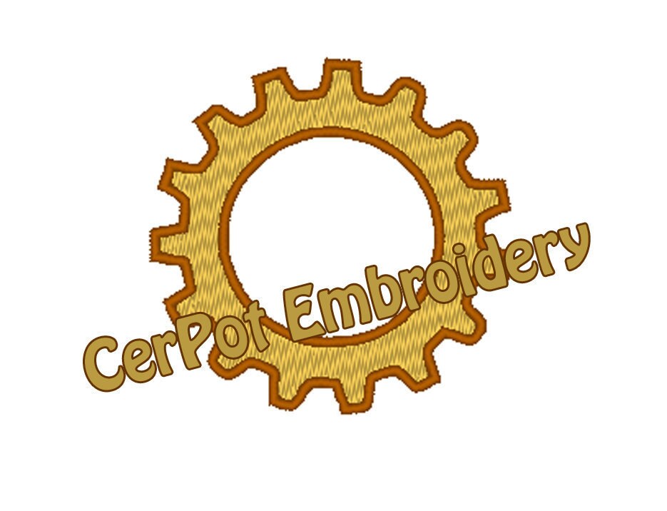 Machine Embroidery Design - Steam Punk Cog Embroidery Pattern ...