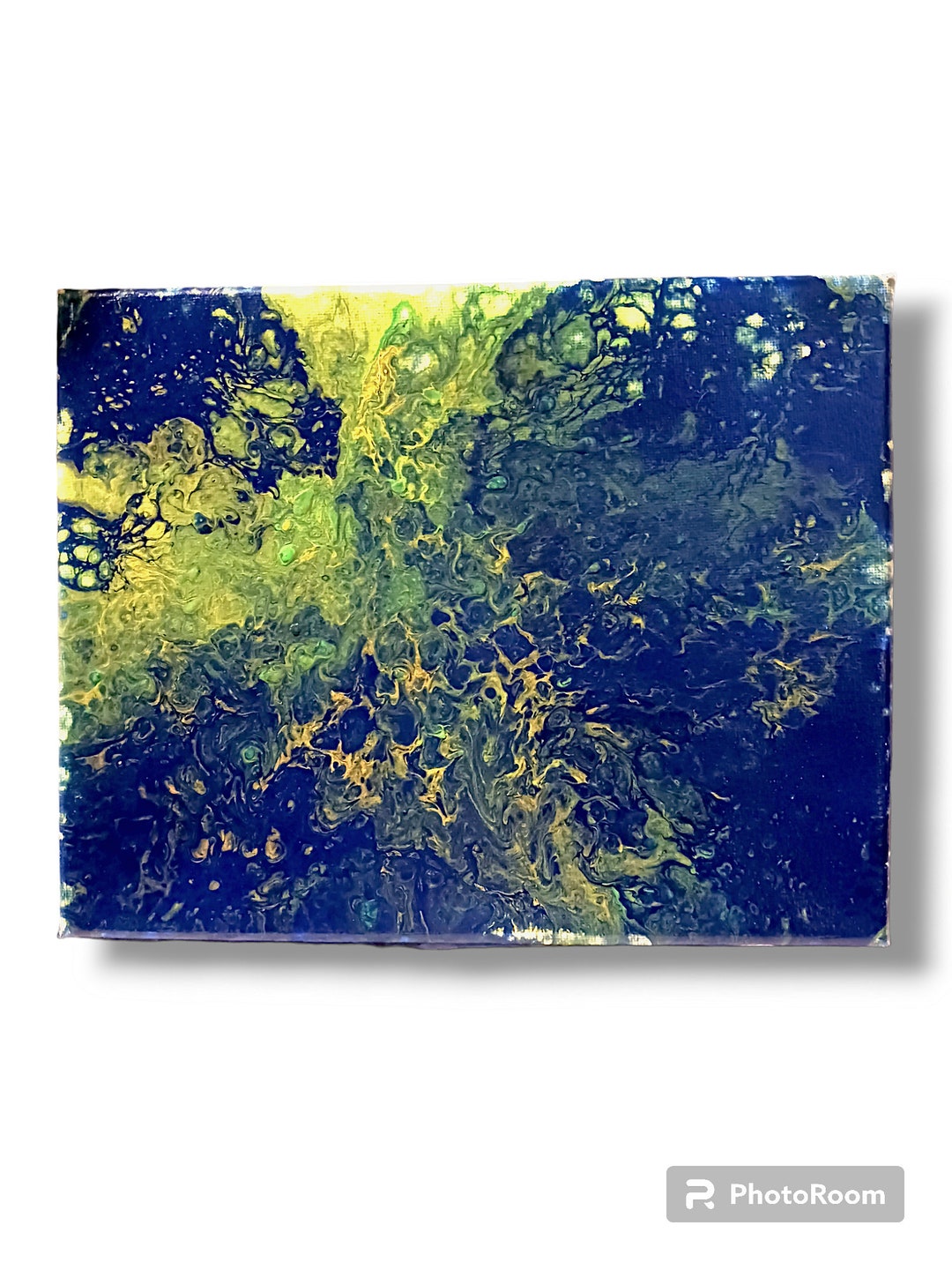 OOAK 8" X 10" Acrylic Painting "abstract Radioactive Waterfall" on ...