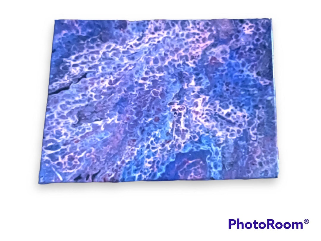OOAK Purple Abyss 14in X 11in Abstract Acrylic Pour Painting on Canvas ...