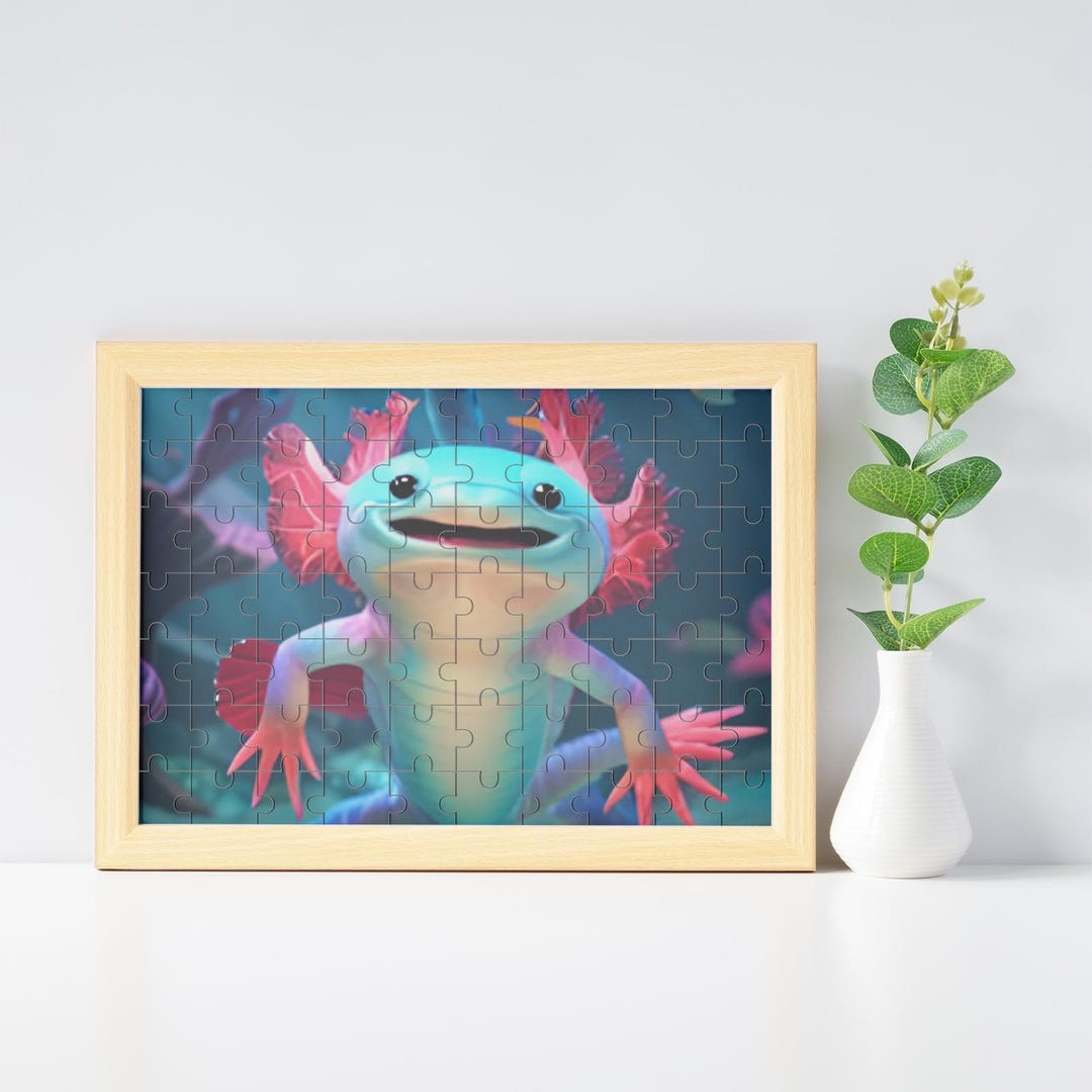 Axolotl Jigsaw Puzzles Photo Frame - Etsy