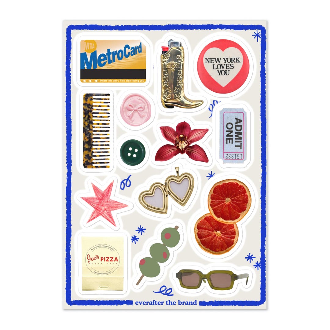 Thrifty Girl Sticker Sheet / Junk Journaling & Scrapbook Supplies ...