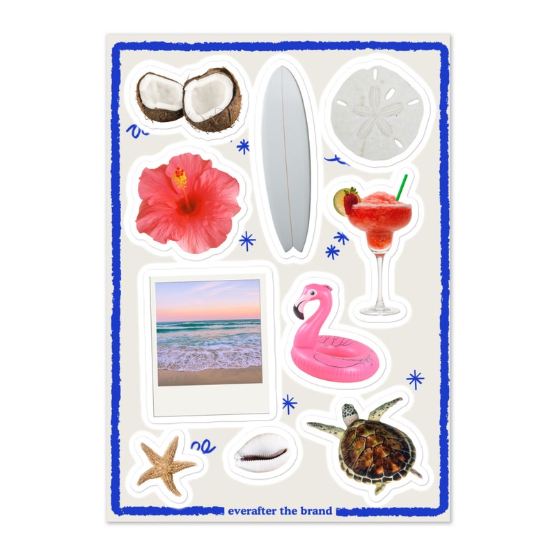 Beach Aesthetic Stickers - Etsy