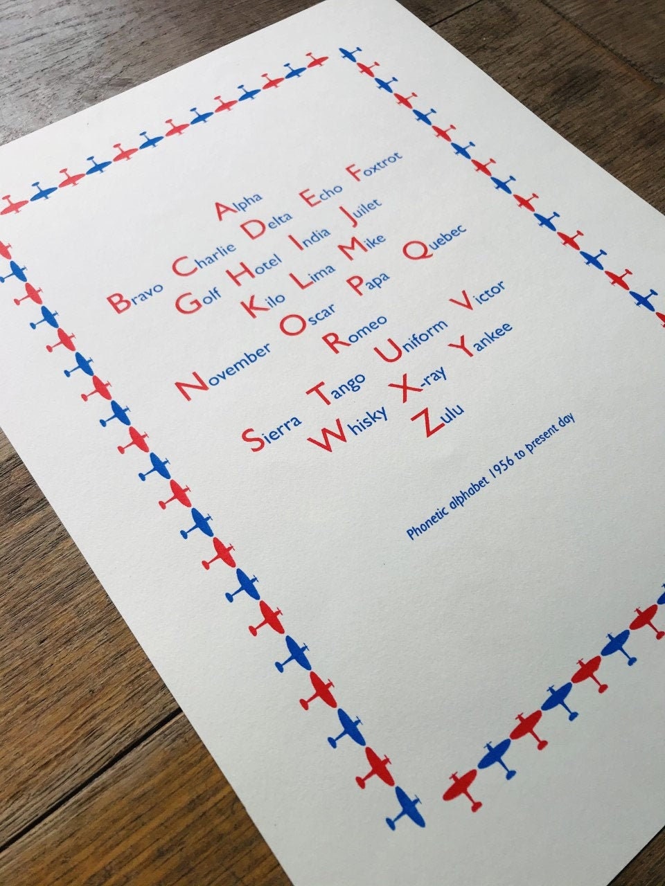 A B C Phonetic Alphabet Hand Printed Screenprint - Etsy