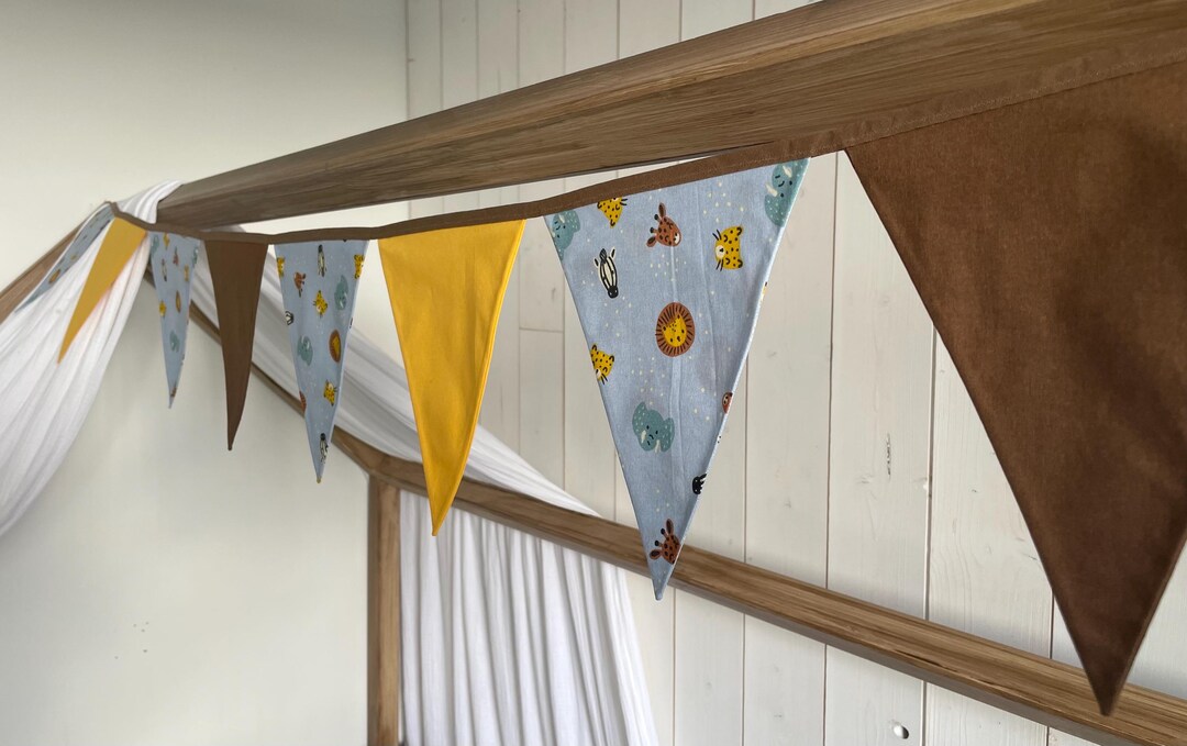 Bunting Garland. Savannah Theme. Fabric Garland. Cabin Bed Garland ...