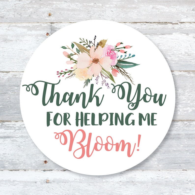 Thank You for Helping Me Bloom Teacher Appreciation Gift Tag - Etsy