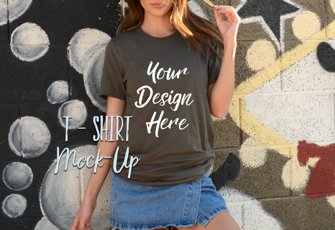 Bella Canvas 3001 Mockup Army, Bella Canvas Army, Shirt Mockup, Model ...