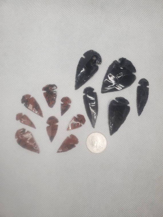 Obsidian Arrowhead Carving | Etsy