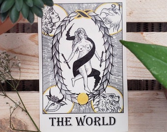 The World Tarot Card | Etsy
