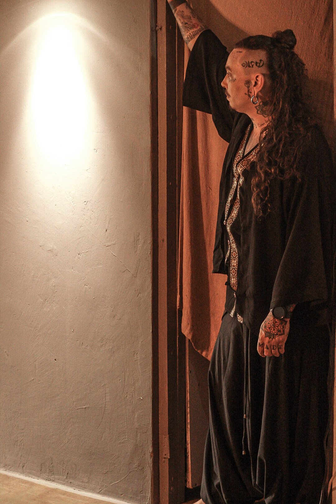 Samurai Kimono - Black - Viscose - Rustic, Cotton, Hippie, Psytrance ...