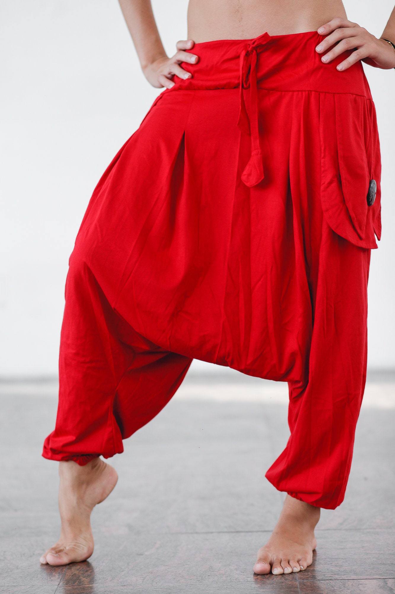 Handmade Cotton Harem Pants: Aladdin Style, Boho Hippie Yoga - Etsy
