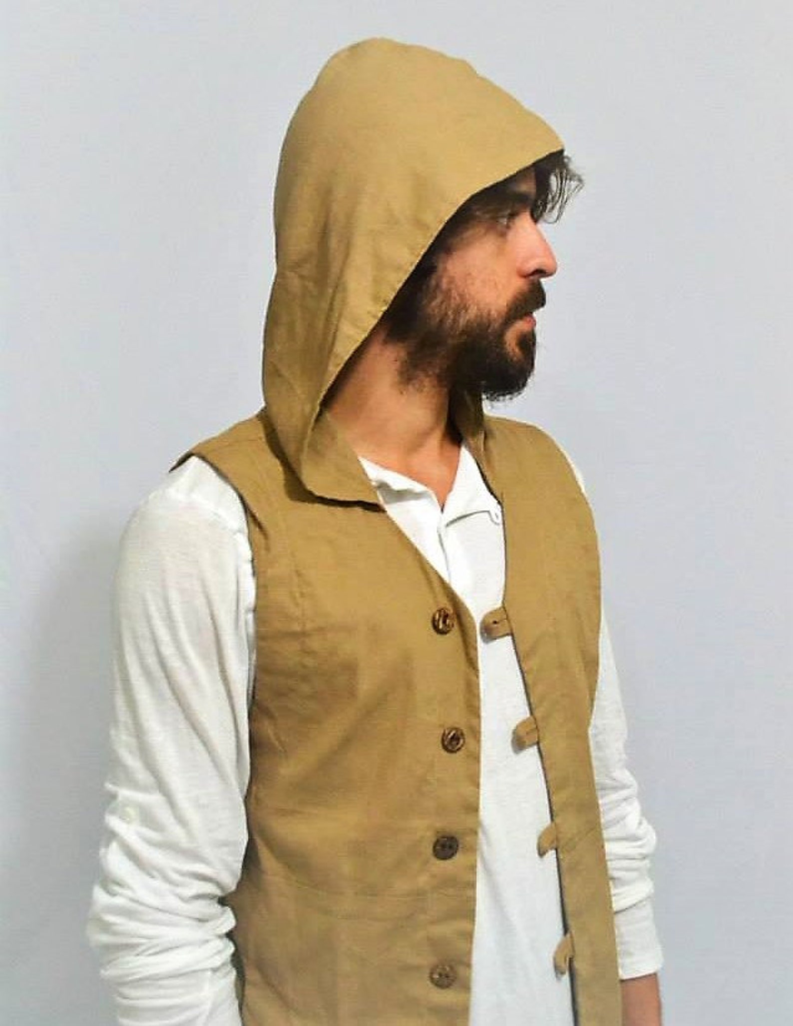 Goa Vest Samurai Vest Linen Vest Rustic Cotton Hippie | Etsy