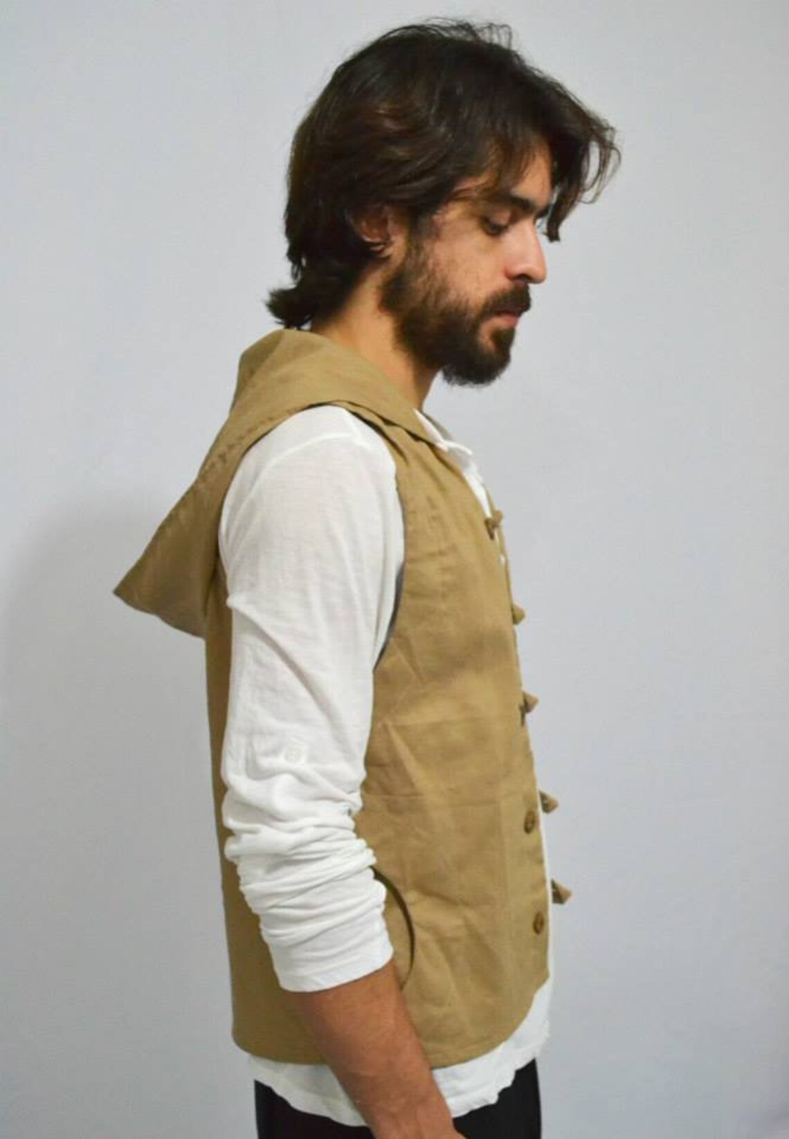 Goa Vest Samurai Vest Linen Vest Rustic Cotton Hippie - Etsy