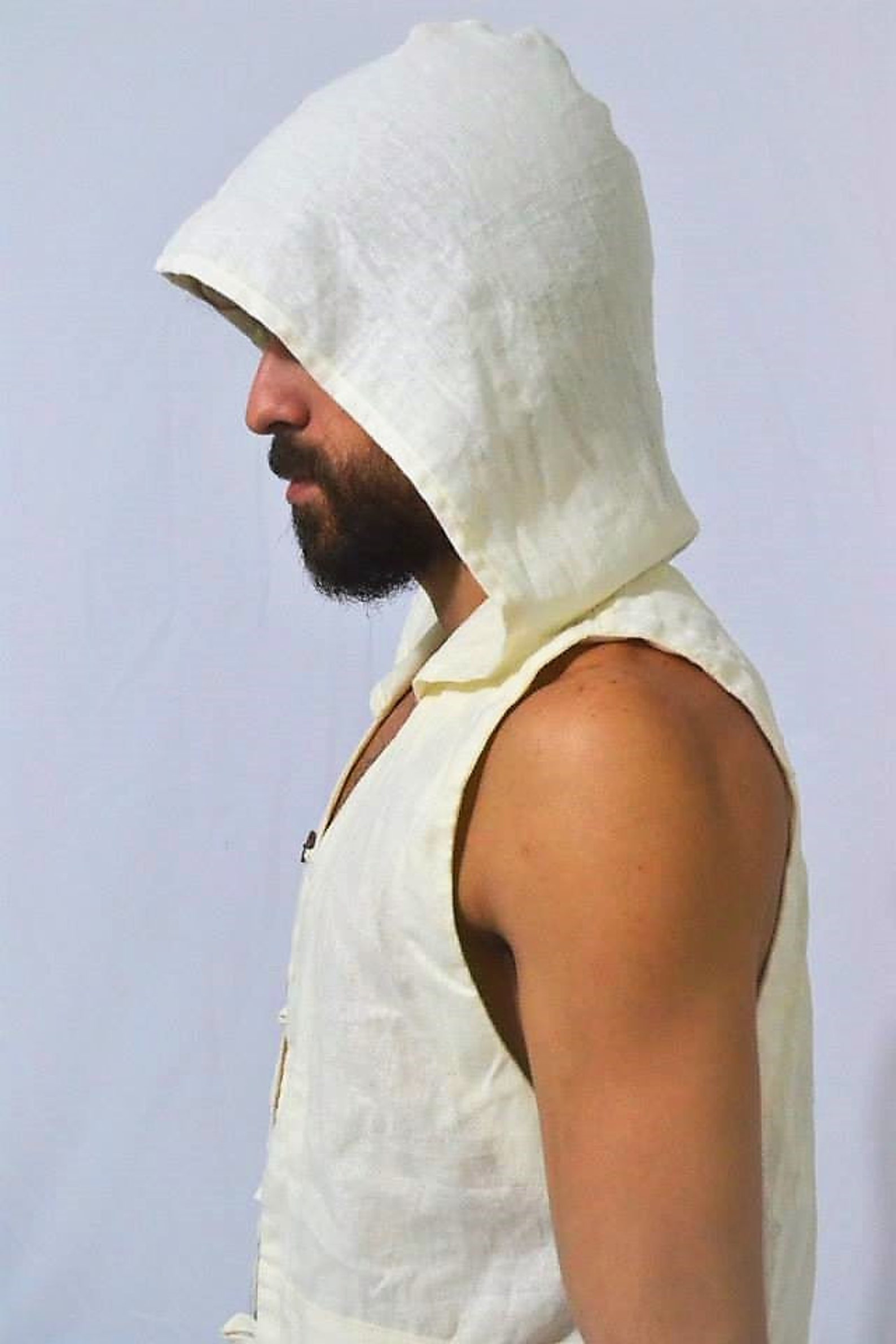 Samurai Vest - Linen Vest - Rustic, Cotton, Hippie, Psytrance, Elf ...