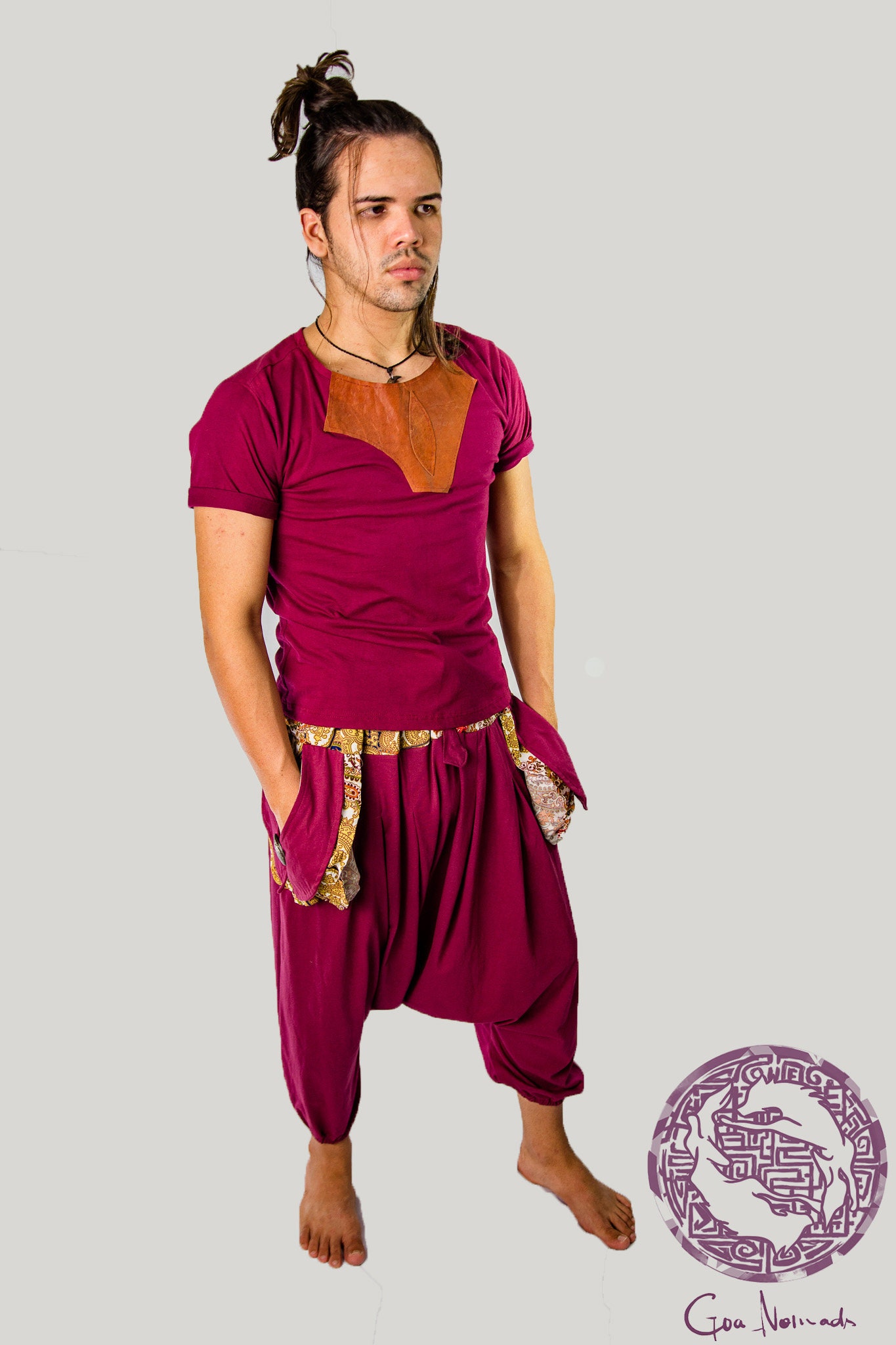 Goa Shirt - Organic Leather Shirt - Rustic, Raw, Hippie, Psytrance ...