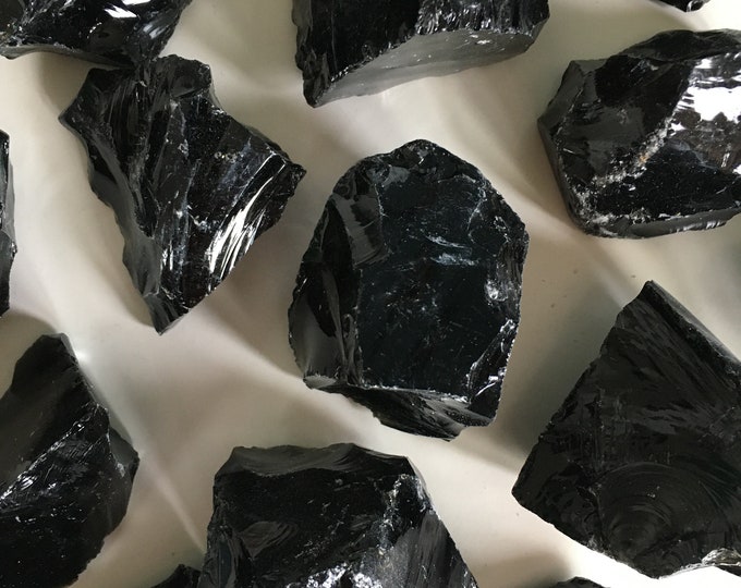 Raw Obsidian Black Obsidian Obsidian - Etsy UK