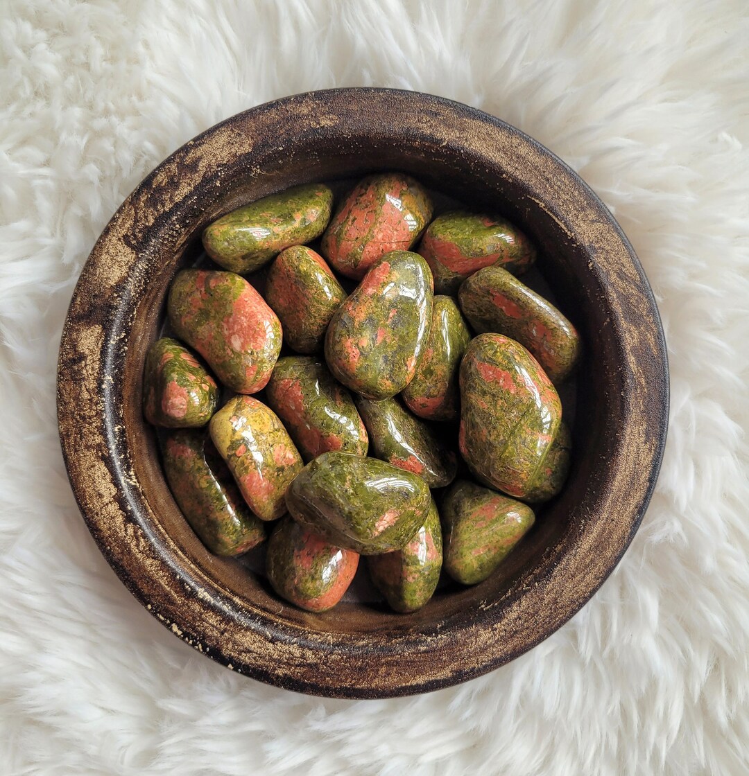 Tumbled Unakite , Unakite ,tumbled Stones , Tumblestone , Tumbled ...