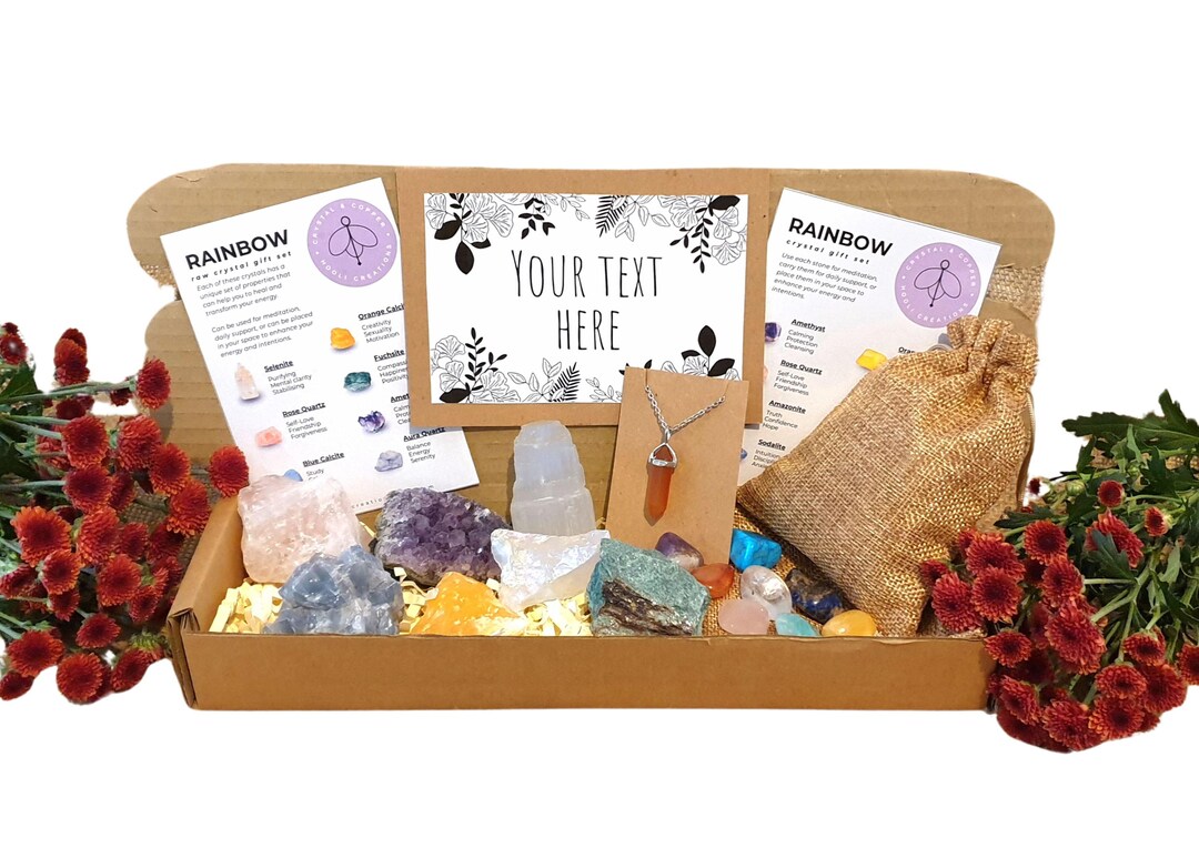 Rainbow Crystal Gift Box, Witchy Gift Box, Crystal Bundle, Crystal ...