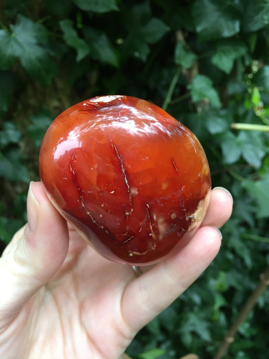 Large Carnelian Palmstone, Real Carnelian Crystal, Ethically Sourced ...