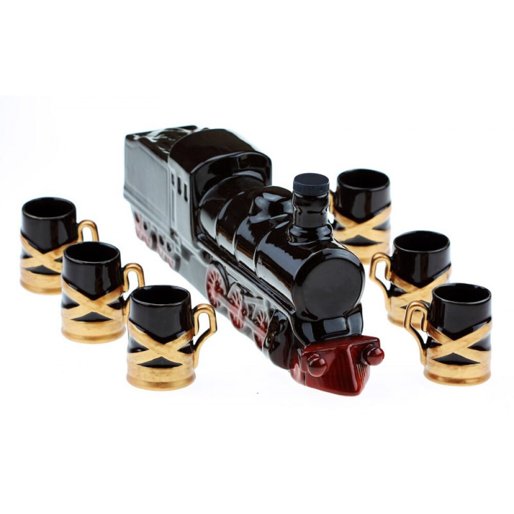 BOTTLE Like TRAIN DECANTER Locomotive New With 6 Shots Gift Model - Etsy
