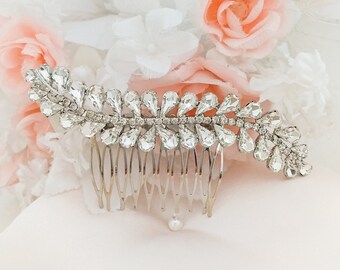 Rhinestone comb | Etsy