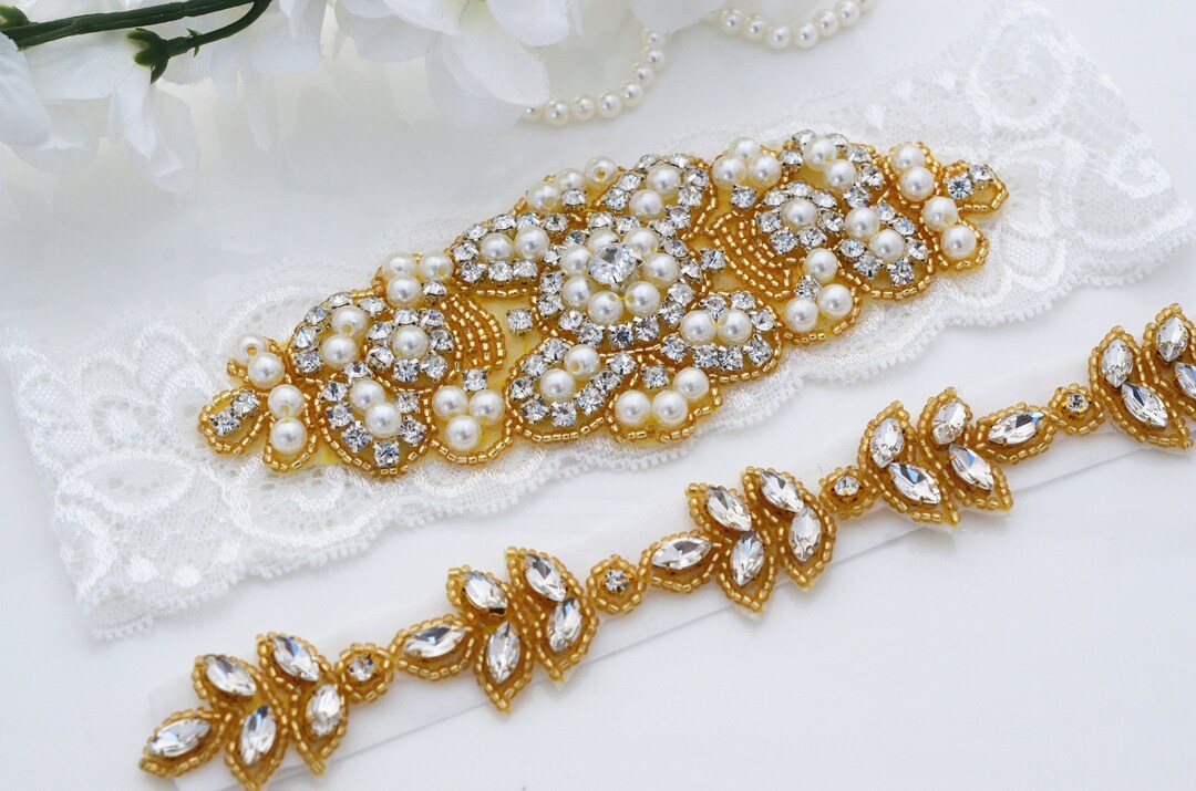 Wedding Stretch Lace Garter Set, Bridal Garter Set, Wedding Garter Set ...