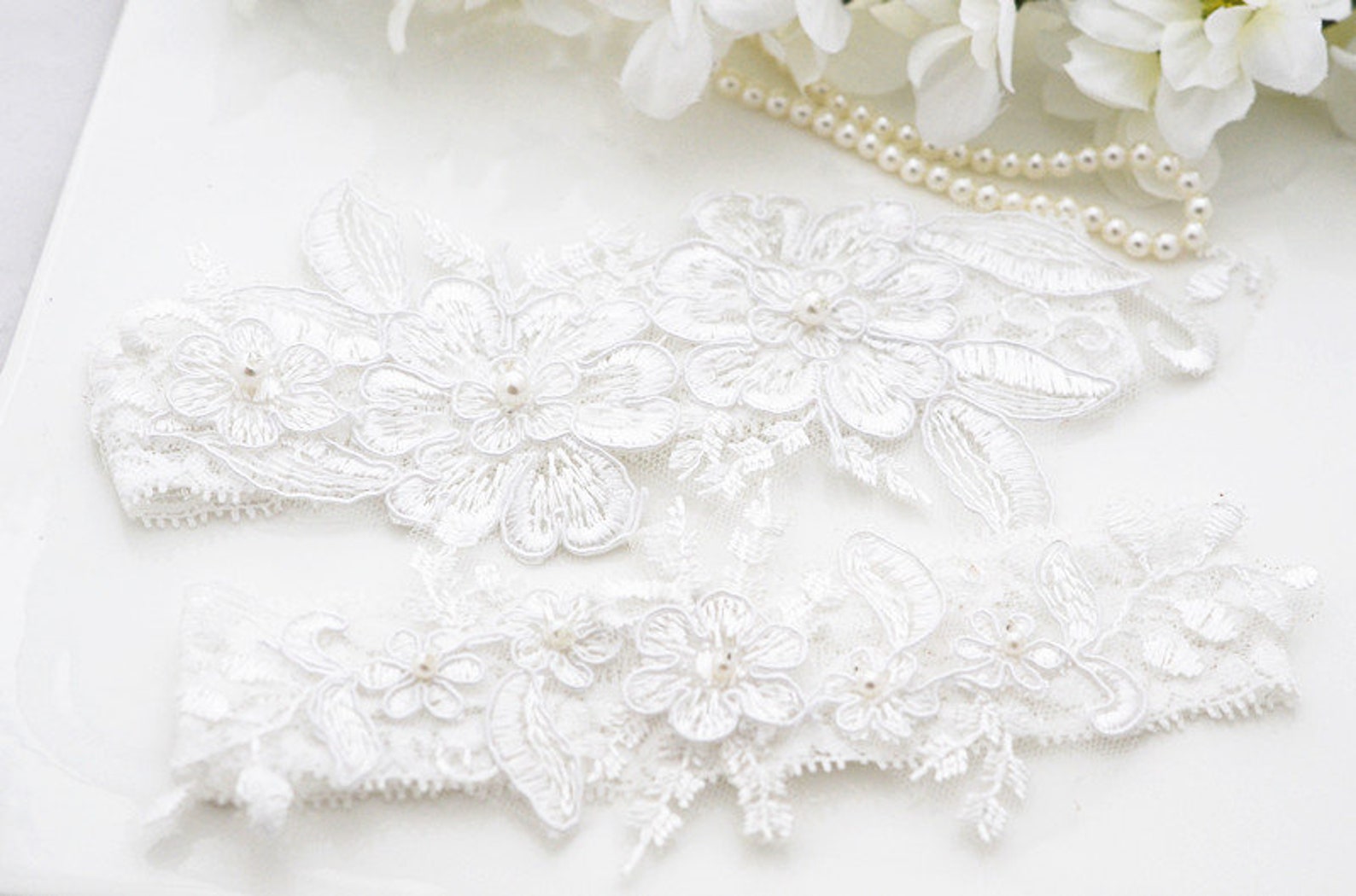 Wedding Stretch Lace Garter Set Bridal Garter Set Wedding - Etsy