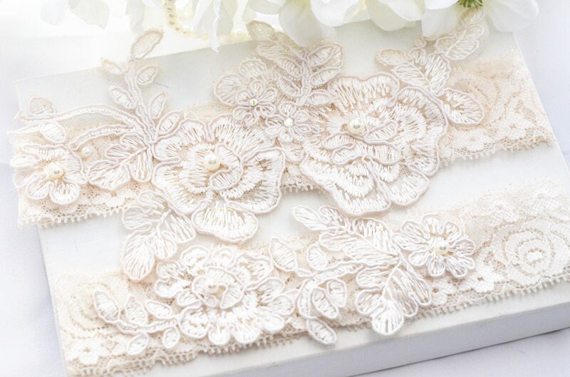 Wedding Stretch Lace Garter Set Bridal Garter Set Wedding - Etsy