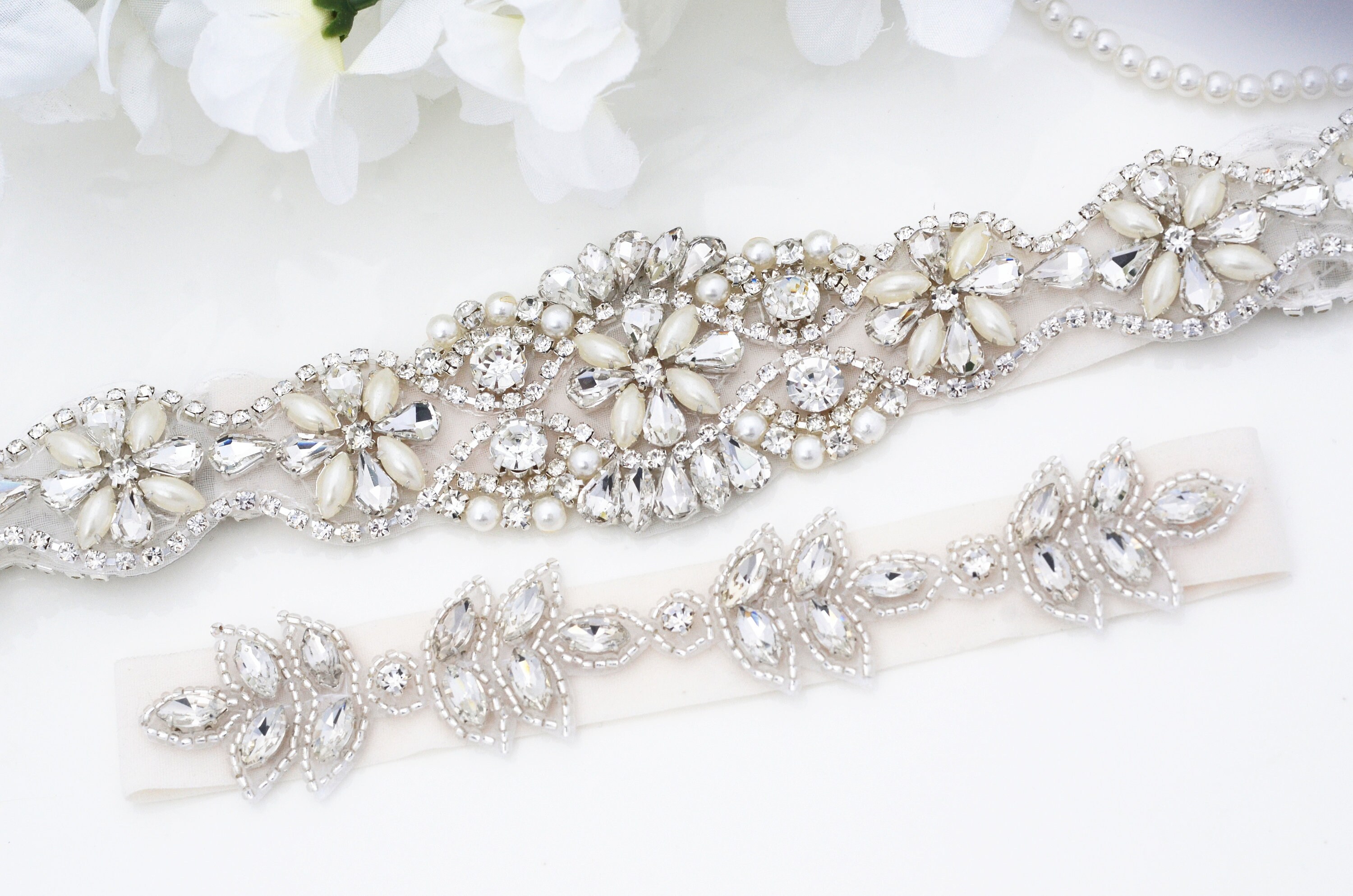 Wedding Stretch Garter Set Bridal Garter Set Wedding Garter - Etsy