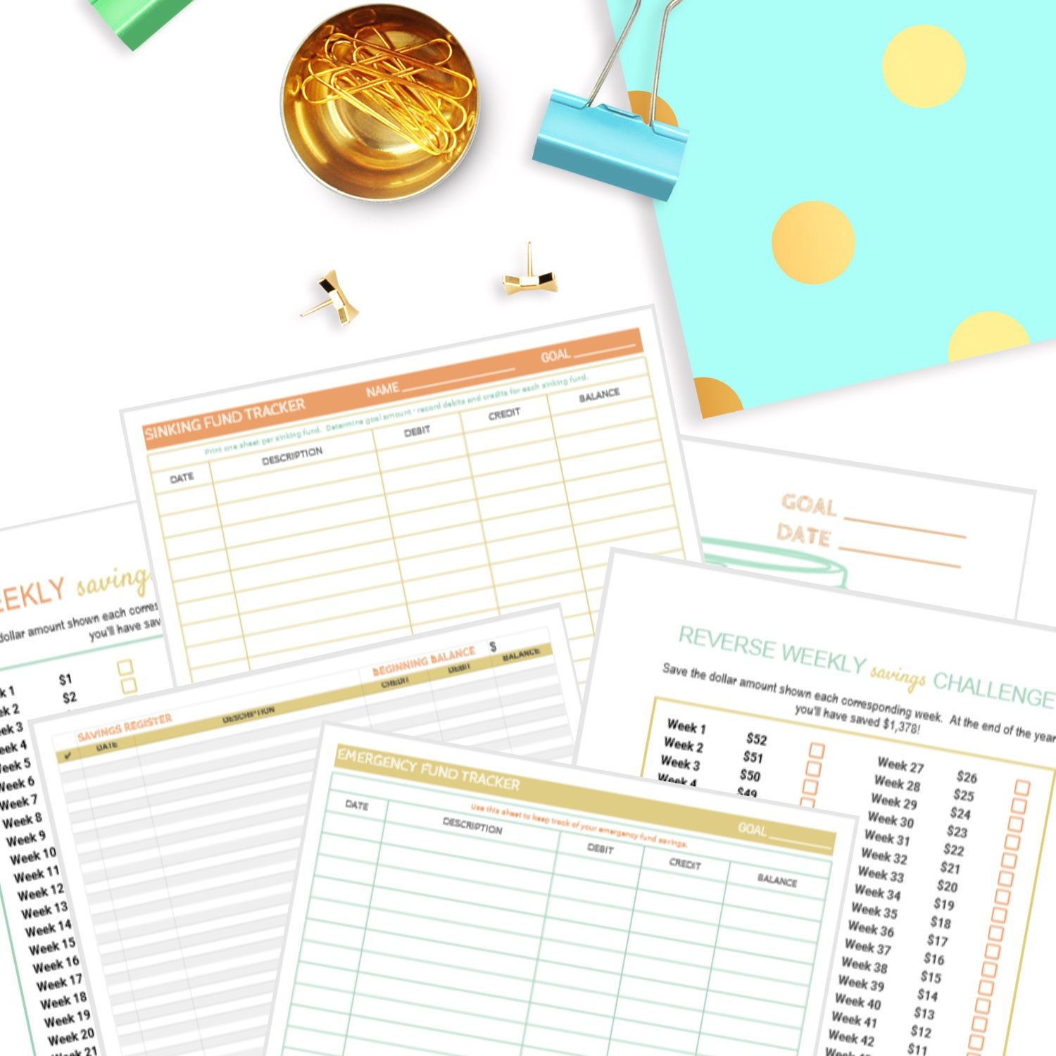 Begin to Save Mini Bundle / Savings Printable PDF Finance | Etsy