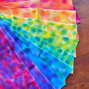 Wool Felt Bundle, 10 Multi Dyed Colours - Etsy