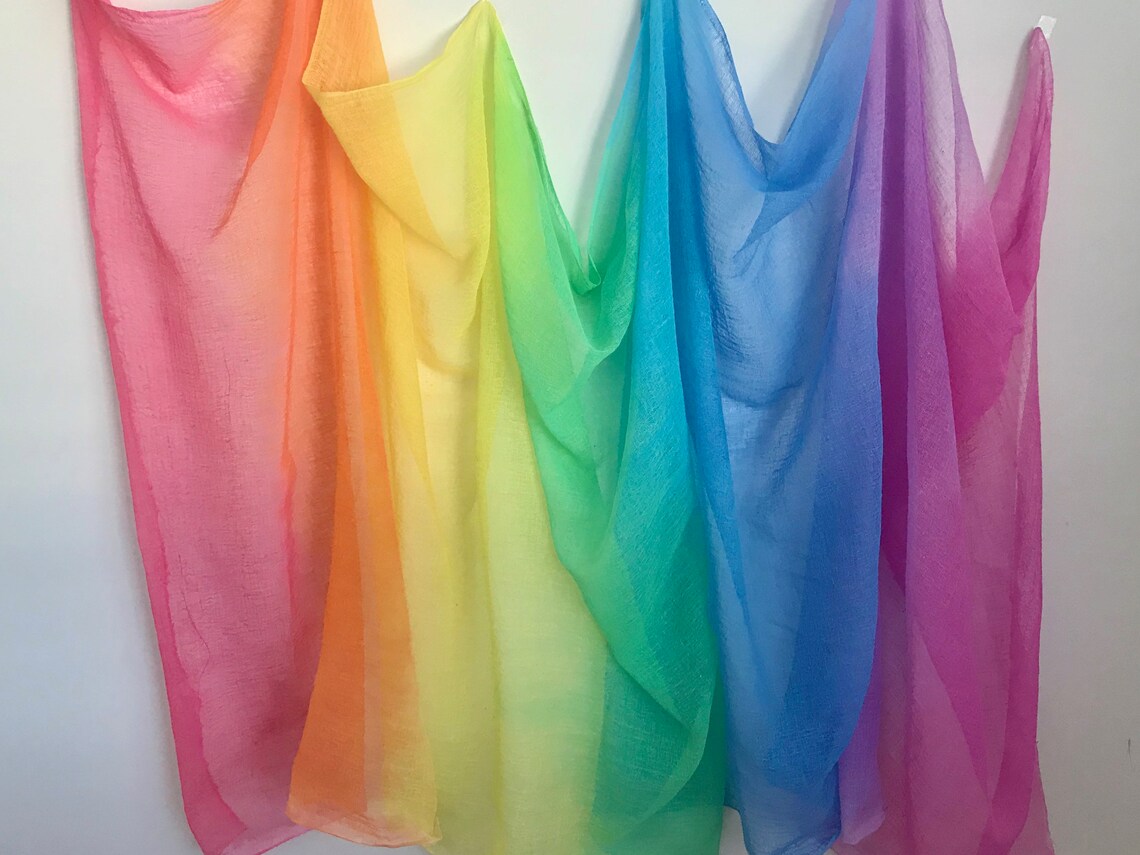 Muslin Hand Painted Rainbow 2 Sizes Available to Choose From - Etsy
