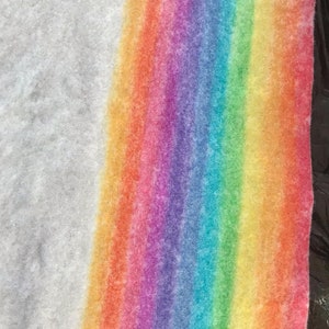 Rainbow Wool Felt, Gorgeous Narrow Colour Lines or Dappled Patterns, 15 ...