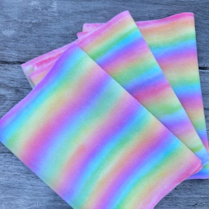 Rainbow Wool Felt, Gorgeous Narrow Colour Lines or Dappled Patterns, 15 ...