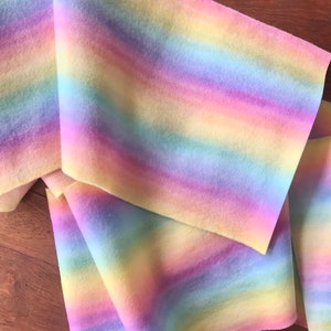Rainbow Wool Felt, Gorgeous Narrow Colour Lines or Dappled Patterns, 15 ...