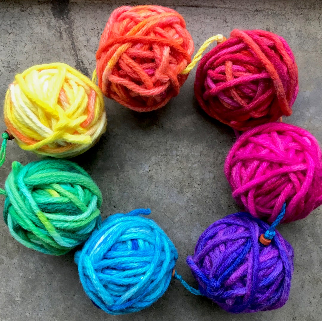 20 Ply Wool Set 7 Colours of Hand Dyed Rainbow Wool Various - Etsy