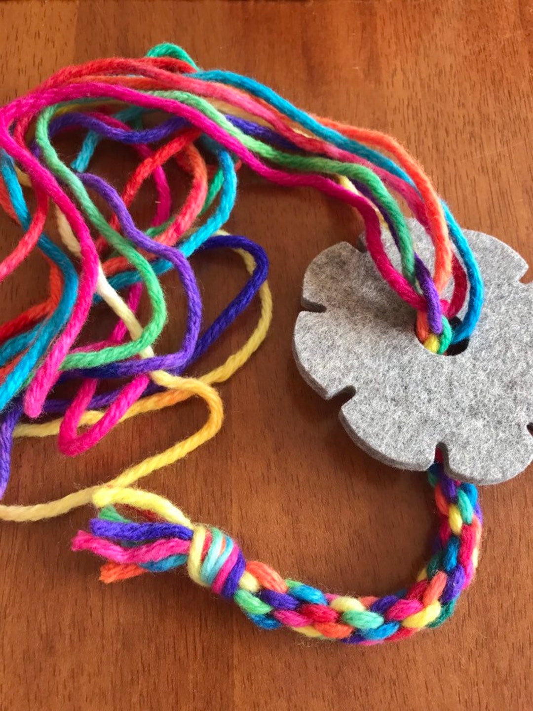 Braiding Flower Kit - Fun Kit With Hand Dyed Wool - Etsy