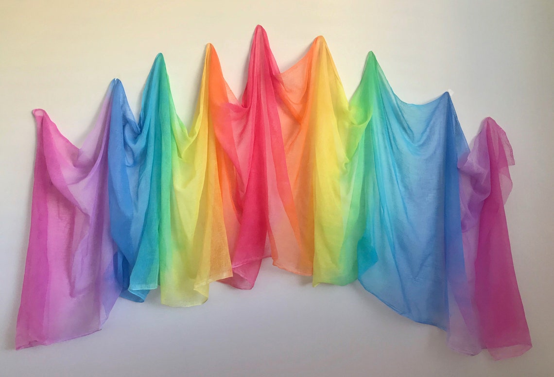 Muslin Hand Painted Rainbow 2 Sizes Available to Choose From - Etsy