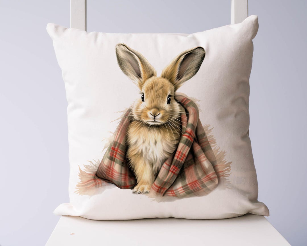 Woodland Bunny Rabbit Cushion , Rabbit Cushion , Scatter Cushion ...