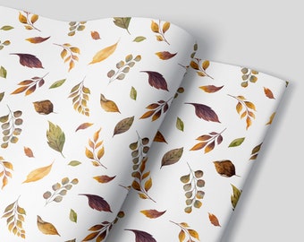 Autumn Leaves Wrapping Paper - Etsy