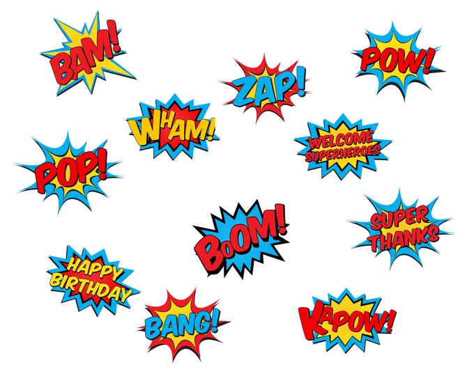 PRINTABLE Superhero Signs | Superhero Party | Instant Digital DOWNLOAD ...