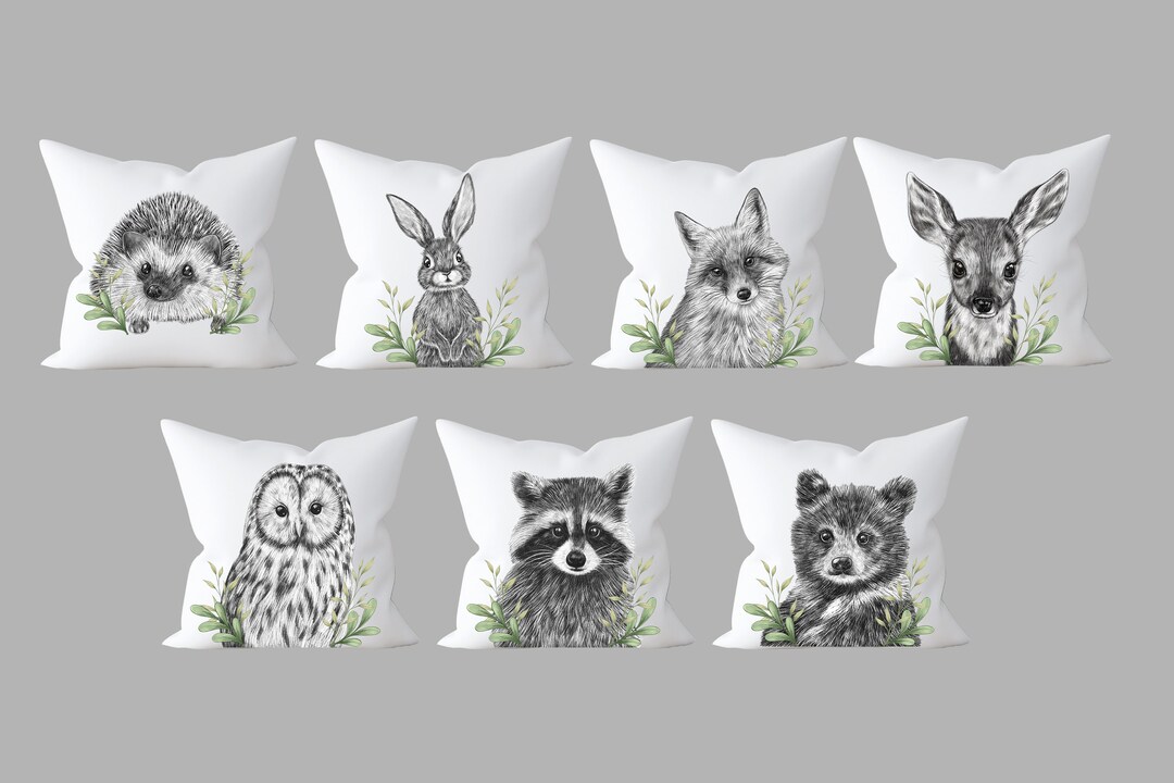 Woodland Cushion , Woodland Animals Nursery Cushion , Baby Cushion ...