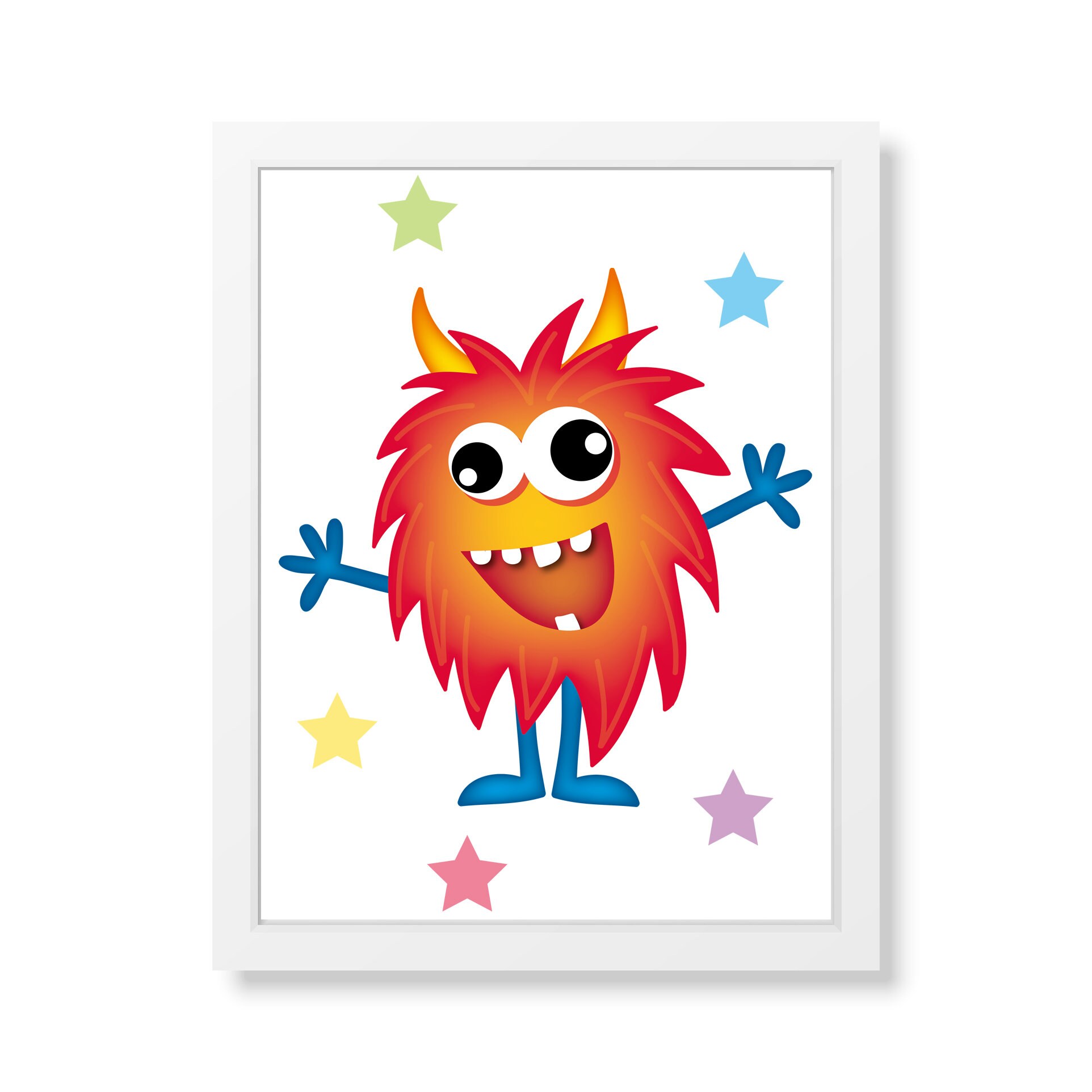 Monster Prints Set of 3 Monsters Wall Art Monster Print | Etsy