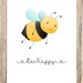 Be Happy Prints Bee Wall Art Bee Art Bumble Bee Wall - Etsy