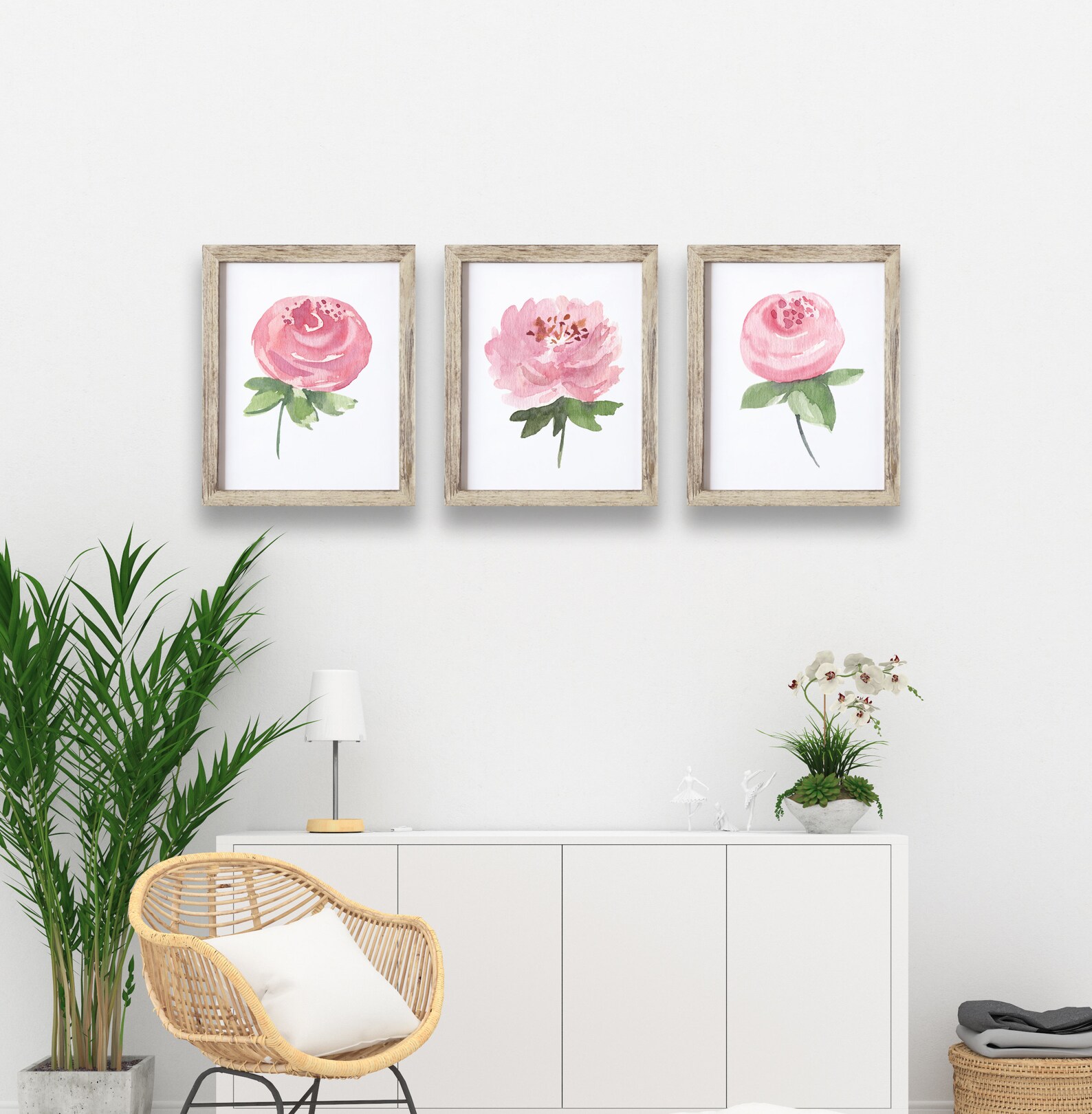 Flower Print Botanical Print Pink Flower Wall Art Peony - Etsy UK