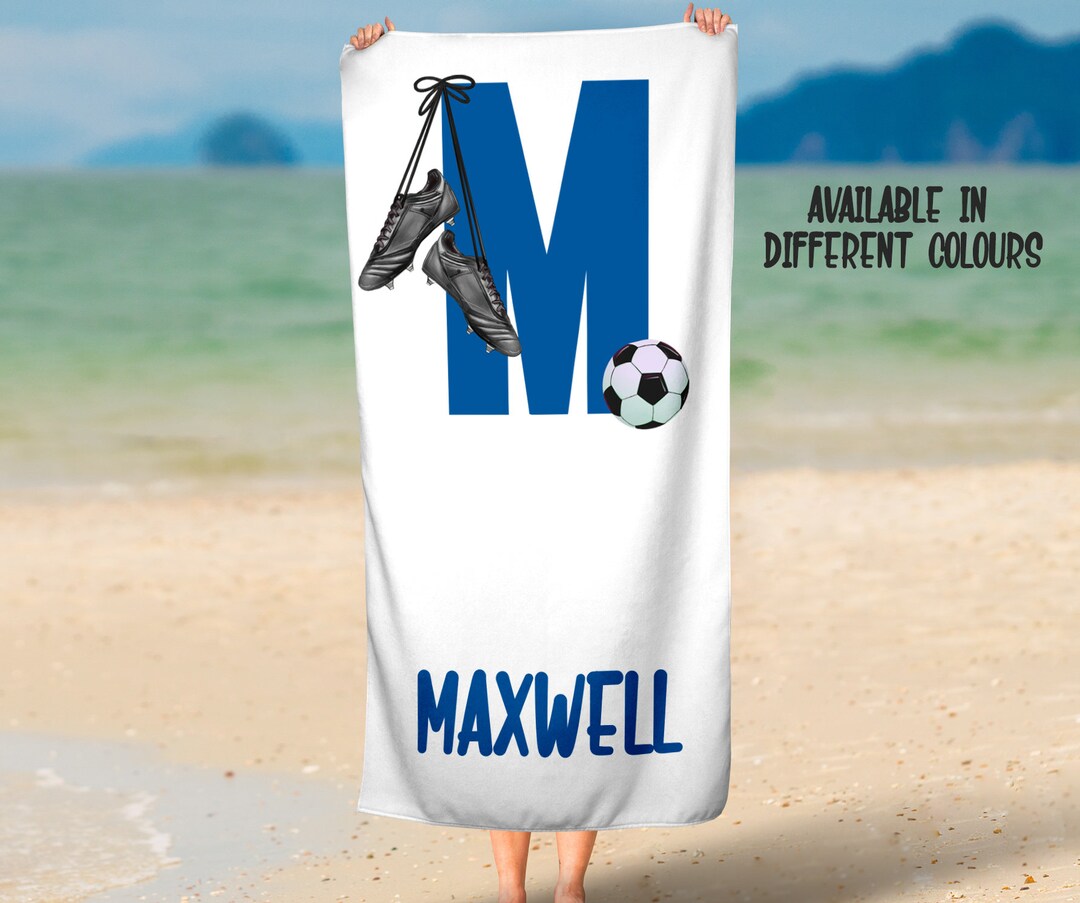 Personalised Football Beach Towel, Pool Towel, Custom Swim Towel ...